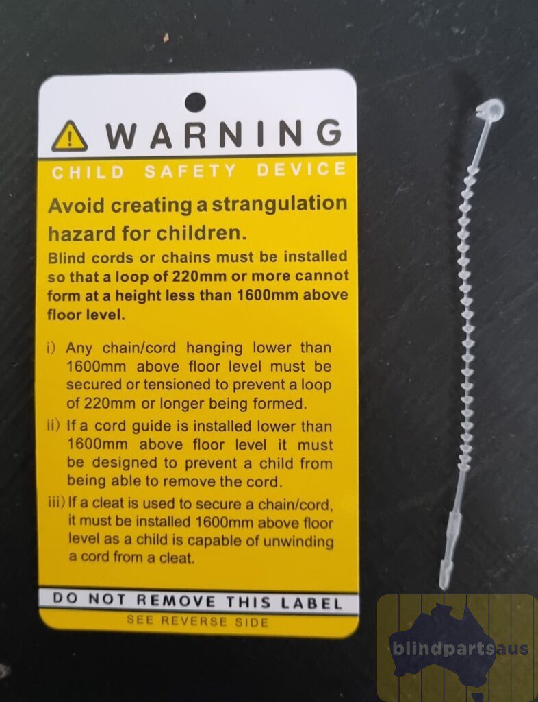 Child Safety Warning tags V2 for corded blinds..law since 2015 - Blind ...